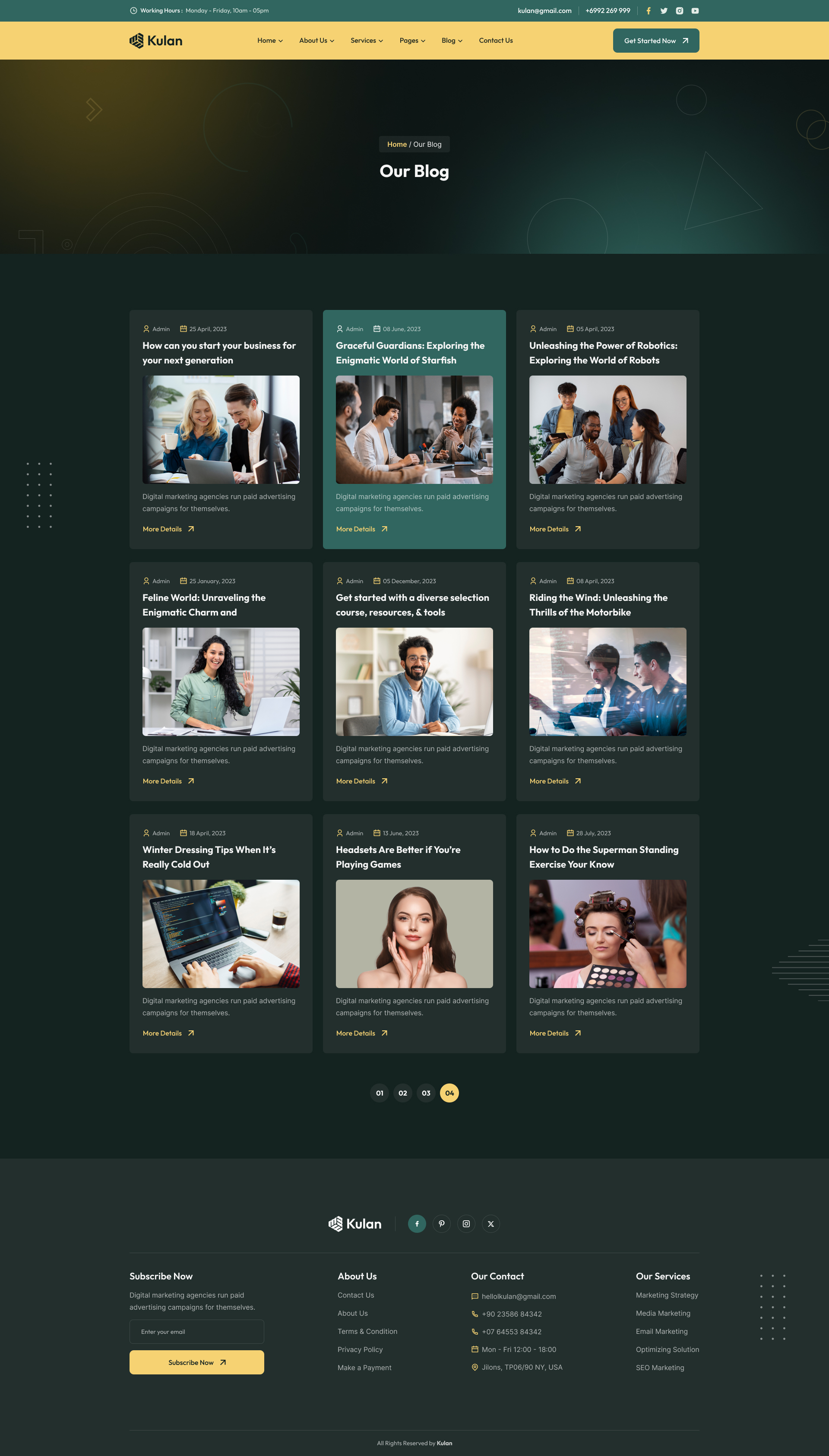 Kulan - SEO & Digital Marketing Figma Template by 4damsthems | ThemeForest